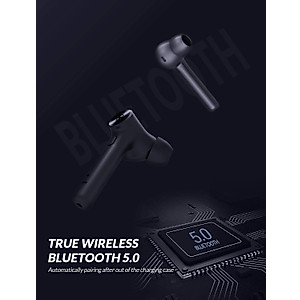 Bluetooth 5.0 Wireless Earbuds, Bluedio Hi(Hurricane) Wireless Earbud Headphones in-Ear Earphones with Charging Case, Mini Car Headset Built-in Mic for Cell Phone/Running/Android, 5Hrs Playtime