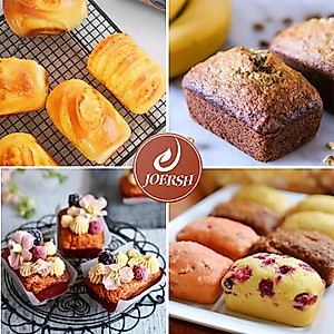 JOERSH Silicone Mini Loaf pan-(2PCS) 12 Cavities Mini Bread Pan, Non-stick Silicone Baking Molds for Bread, Cake, Cornbread, Brownie, Mini Sized Cheesecake