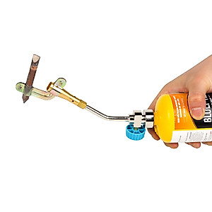 BLUEFIRE Solid Brass Pencil Flame Gas Welding Torch Head Nozzle Professional Upgrade Kit with MAPP All-Purpose Bundle with hard box interchangeable heads Fuel by MAP Pro Propane CGA 600 Cylinder