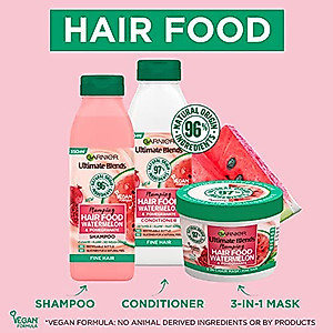 Garnier Ultimate Blends Plumping Hair Food Watermelon 3-In-1 Fine Hair Mask Treatment 390 ml