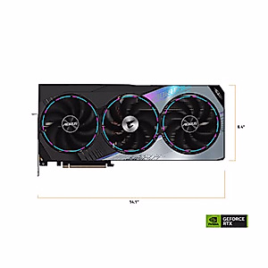 GIGABYTE AORUS GeForce RTX 4080 Master 16G Graphics Card, 3X WINDFORCE Fans, 16GB 256-bit GDDR6X, GV-N4080AORUS M-16GD Video Card