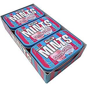 Big Sky Sugar Free Cotton Candy Mint Candy, 50g Tin - 6 Count Display Tray