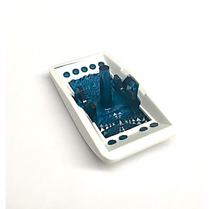 Southern Marine Euro Rocker Switch Cover, White with Blue Lens. Contura III. Fits Carling, Cole Hersee, Blue seas (Radio)