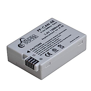LP-E8, Pickle Power LPE8 Battery and LED USB Dual Charger Replacement for Canon Rebel T5i T4i T3i T2i EOS 550D 600D 650D 700D Kiss X4 X5 X6 LC-E8E DSLR Digital Camera