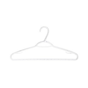 Set of 10 Slim Clothes Hanger by Neatfreak! - Space Saving Hangers For Clothes, Pants, Lingerie and Accessories - Robust White Plastic Hangers With Hooks and Pants Bar - 10 Pack