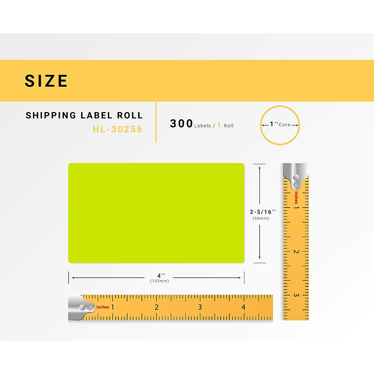 HOUSELABELS Compatible DYMO 30256 RED, Yellow, Green Shipping Labels (2-5/16" x 4"), Strong Permanent Adhesive, Compatible with DYMO LW 450, 4XL, Rollo & Zebra Desktop Printers, 3 Rolls /900 Labels