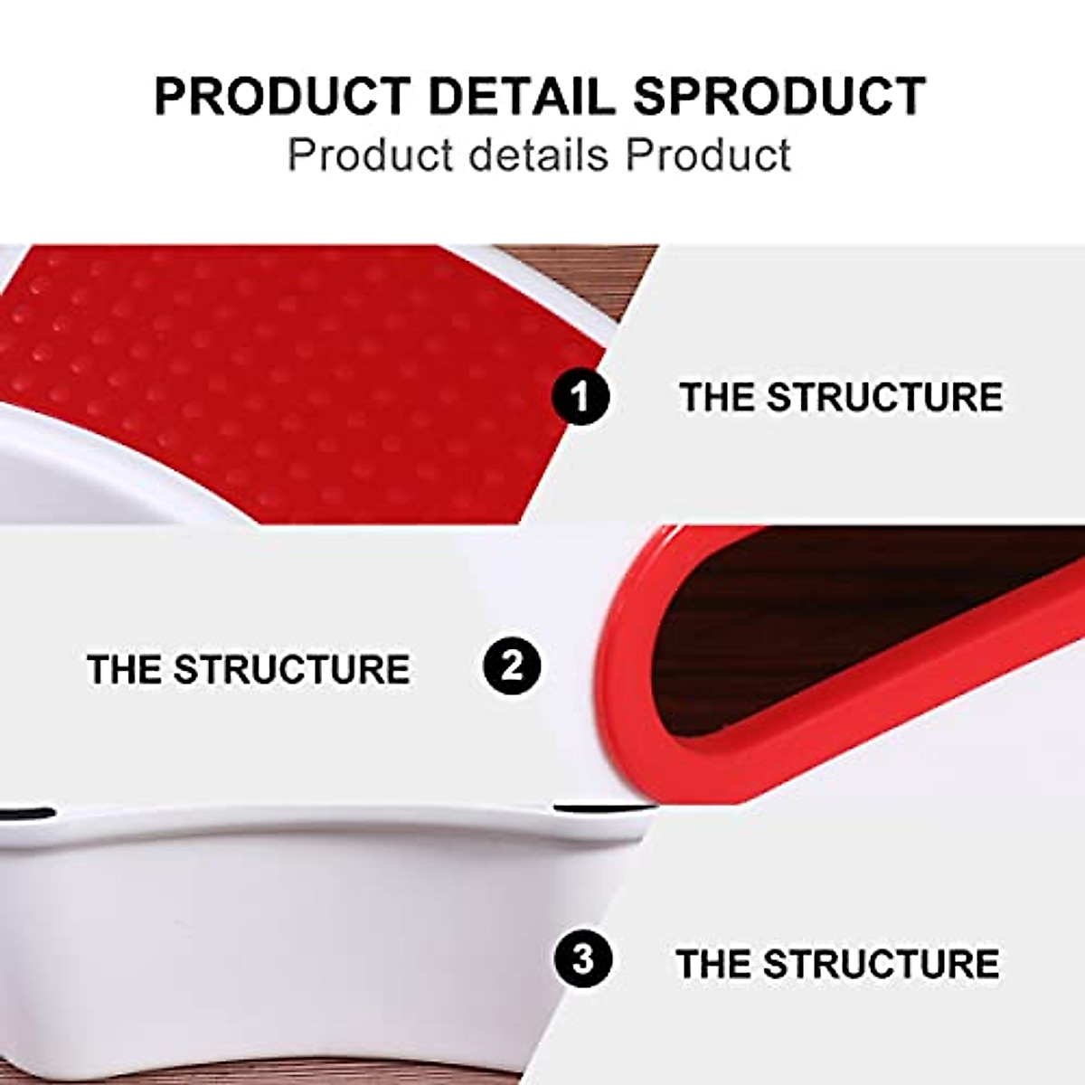 Step Stool Step 1pc Bathroom Potty Plastic Multifunctional Red Room Handle Adult Toddler Kids Footstool Safety and Non- Lightweight Non Small Bedroom Light Toddlers Baby Foot Stool