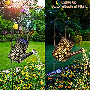 Afootry Solar Watering Can with Lights,Solar Outdoor Garden Decor Waterproof Large Hanging Lantern Landscape Lights Outside Decorations for Yard Clearance Porch Patio Pathway Gardening Gift