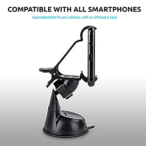 Olixar Windshield Phone Mount for Car - Easy to Use & Install Dock & Go - Very Sturdy Even on Bumpy Roads - Universal - Black