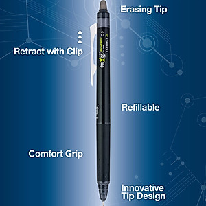 PILOT Pen 17478 FriXion Synergy Clicker Erasable, Refillable & Retractable Gel Ink Pens, Extra Fine Point, Assorted Ink Colors, 7-Pack