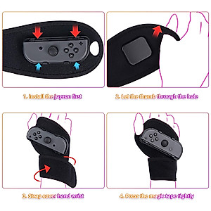 Leyu Smart Wrist Strap for Switch Just Dance 2025 2024 2023 2022 2021 2020 2019 Boxing Design More Fun to The Dance White