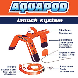 AquaPod The Original Rocket Bottle Launcher Kit - Launches Soda Bottles 100 Ft Up in The Air - Fun Educational STEM Gift Idea for Kids & Teens - Great Science Toy & Outdoor Activity for Family