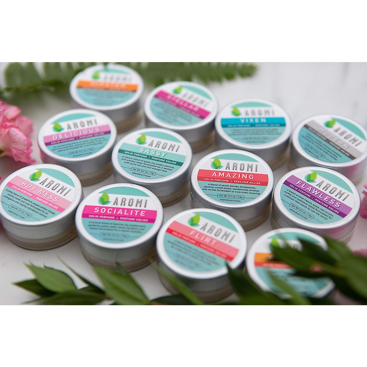 Aromi Modern Solid Perfume | Earthy Fragrance, Rosemary, Eucalyptus, & Ylang Ylang Scent, Vegan, Cruelty-free, Travel, Wax, Women’s Gift, Handmade (Modern)