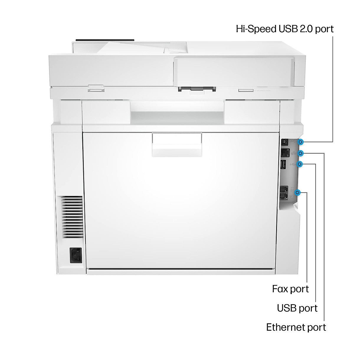 HP Color LaserJet Pro MFP 4301fdn Printer, Print, scan, copy, fax, Fast speeds, Easy setup, Mobile printing, Advanced security, Best-for-small teams, 16.6 x 17.1 x 15.1 in,white