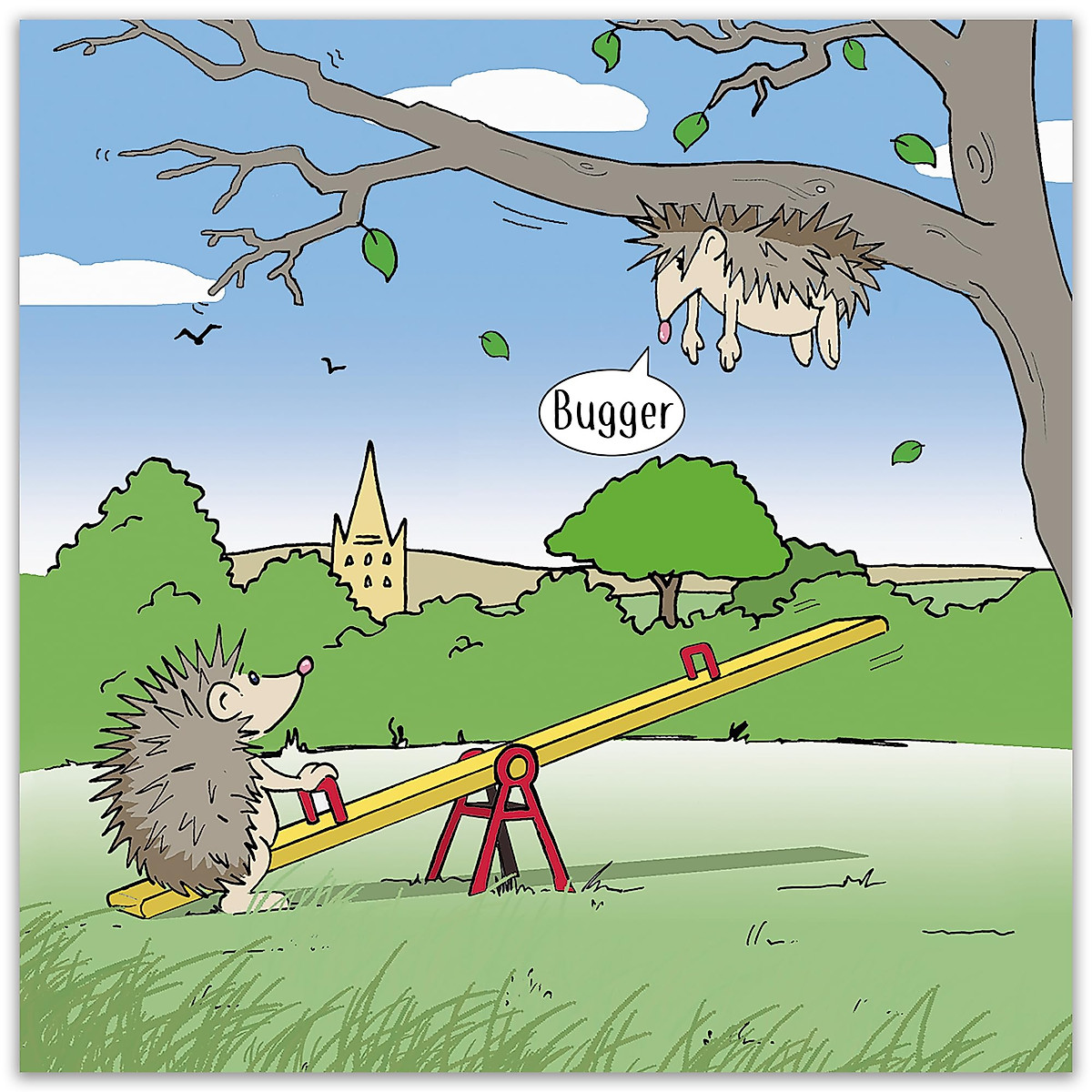 Twizler Funny Card with Hedgehogs – Blank Card – Happy Birthday Card – Humour Card – Mothers Day Card – Fathers Day Card – Valentines Day Card – Teenager Card – Get Well Soon Card – New Home Card