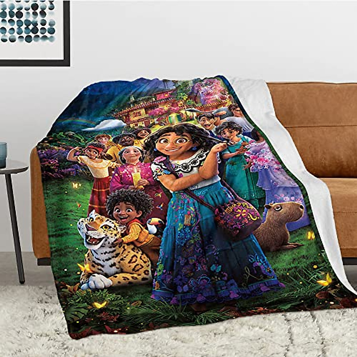 Abyx Fleece Blanket Throw Cute Lightweight Super Soft Cozy Sofa Bed Blankets Microfiber Throws for All Seasons 50''x40'', IERSFV58-{id}