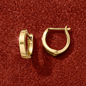 RS Pure by Ross-Simons 14kt Yellow Gold Huggie Hoop Earrings