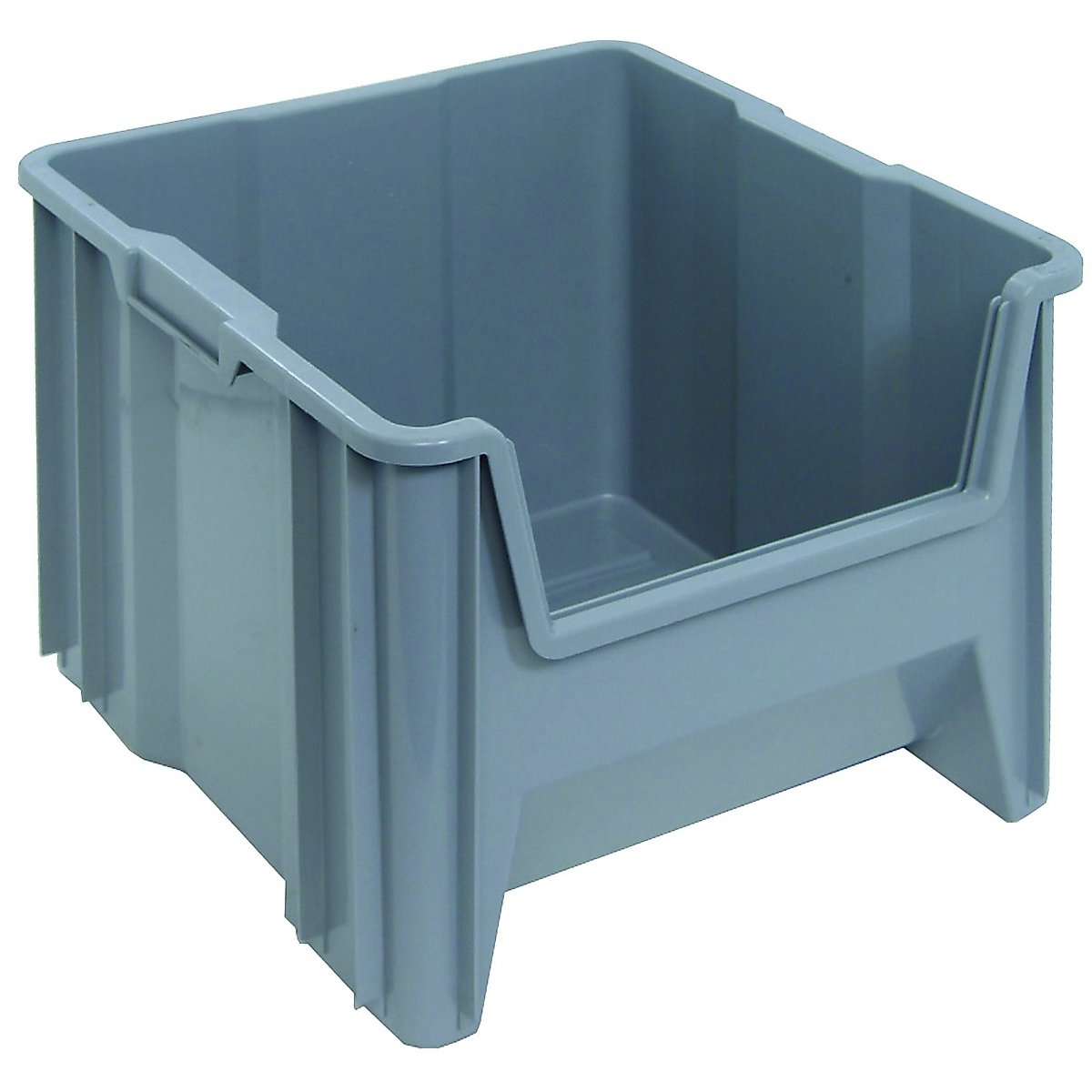 Quantum Storage Systems QGH800GY Giant Stack Container, 17.5" Length, 16.5" Width, 12.5" Height, Gray, Pack of 2