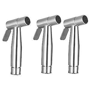 3 Pieces Bidet Sprayer Head for Toilet-Handheld Sprayer Adjustable Water Pressure Control Stainless Steel Easy Install for Feminine Hygiene Baby Wash and Pet Shower Sprayer