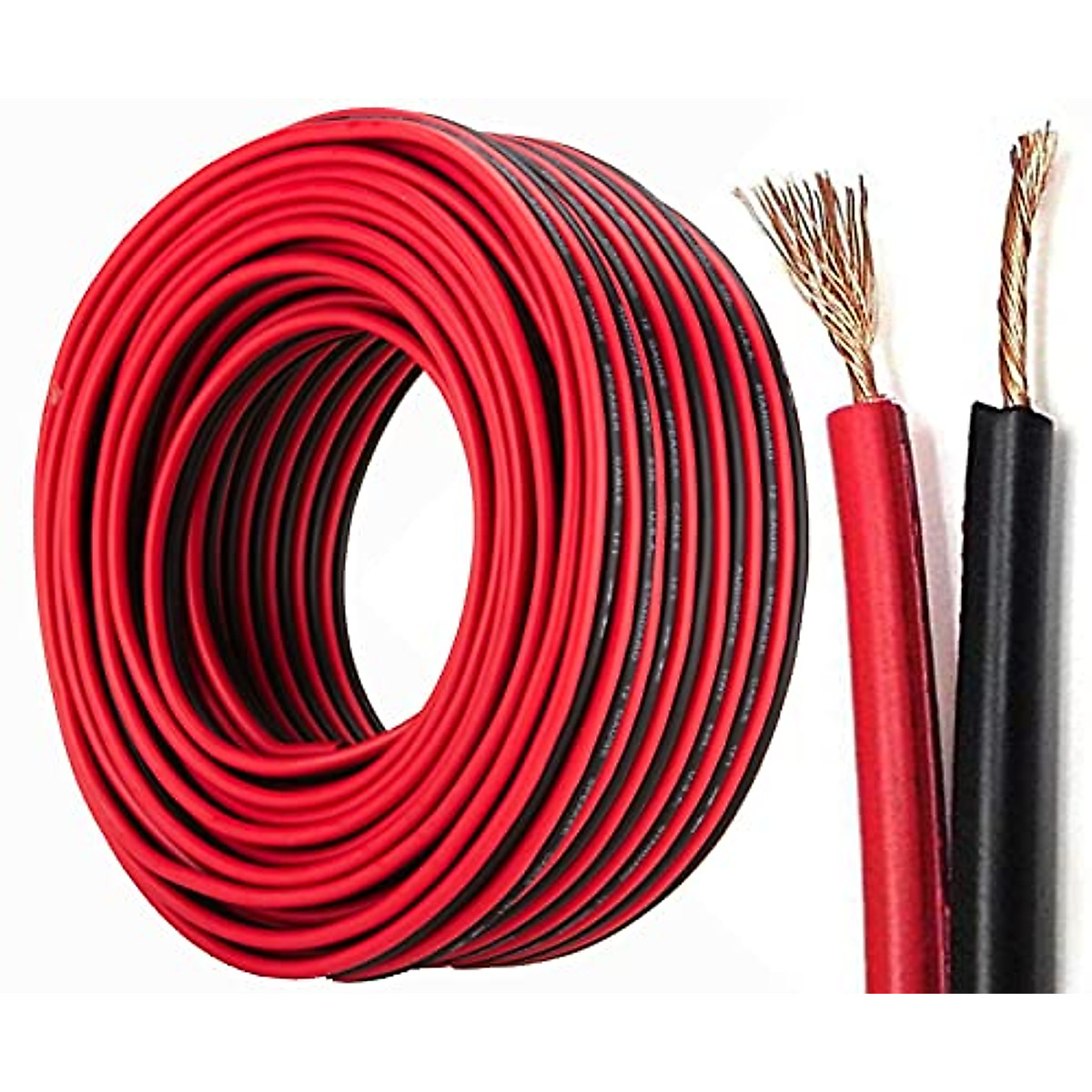 Audiopipe 12 GA Gauge Red Black Stranded 2 Conductor Speaker Wire For Car, Home Audio, 100 feet