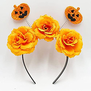 Halloween Decorations Elf Pumpkin Devil Horn Headband Funny Cute Bat Headband Ghost Festival Party Decoration Supplies Helloween Day