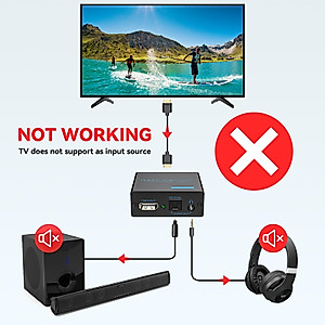 VPFET HDMI Audio Extractor 4K HDMI to Optical 3.5mm AUX Audio Adapter Splitter Converter Support HDCP Digital DTS 5.1 PCM