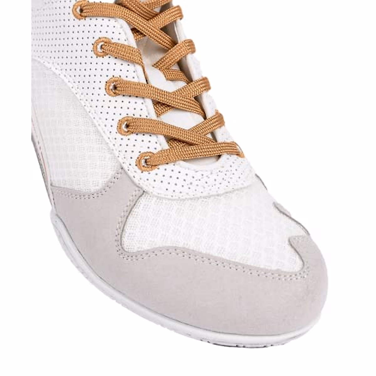 Venum Mens "Elite" Boxing Shoes, White/Gold, 10 US
