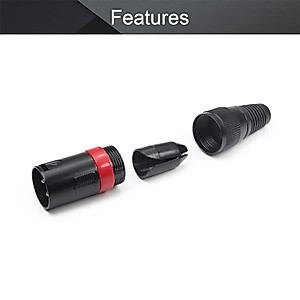 Fielect XLR Male Connector Adapter Microphone Cable Plug Connector Mic Audio Socket LY-KNT011 3-Pin 2pcs