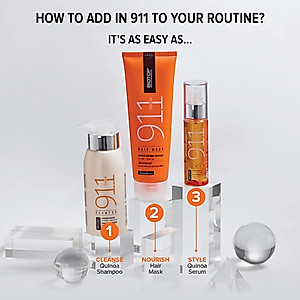 Biotop Professional 911 Quinoa Hair Mask - Repairing Hair Mask Treatment For Dry or Extremely Damaged Strands - Color Safe & Cruelty Free Hair Care - (18.6oz/550ml)