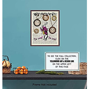 Alice Wonderland Decor - Alice Wonderland Gift - Room, Home or Party Decorations - Art Poster for Boy, Girl Kids Bedroom - Gift for Walt Fans - 8x10 Photo print Wall Art Picture