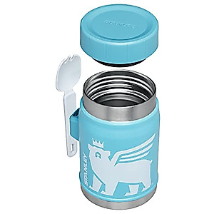 Stanley Heritage Insulated Food Jar for Kids (8 and Above) with Spork, 14oz Stainless Steel Kids’ Lunch Box, Dishwasher Safe and BPA-Free