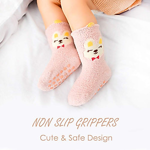 CozyWay Baby Fluffy Socks Newborn Infant Toddler Thick Warm Soft Sleeper Socks Winter Fuzzy For Girls Boys