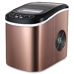 SOUKOO Ice Makers Countertop 26lbs/24h Portable Ice Maker (Bronze Stainless Steel)………