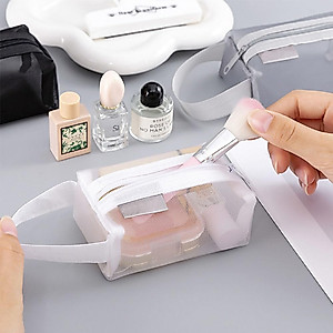 Finyoffiy 3pcs Portable Square Mesh Storage Bag,Zippered Mesh Cosmetic Bag,Small Square Mesh Coin Purse Travel Storage Carry Pouch (3pcs)