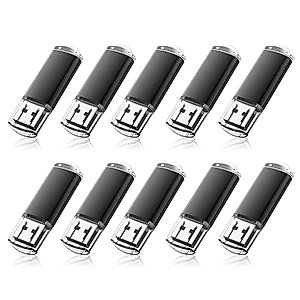 RAOYI 20 Pack 16GB USB Flash Drive Bulk USB 2.0 Memory Stick Thumb Drive Pen Drive Bundle-Black