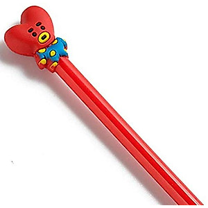 BTS Cartoon Animal Pens Black Ink Writing Pen Set Plastic Creative Gel Pens Office School Children Gift Stationery Supplies Set（8PCS)