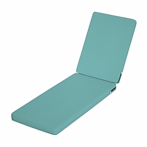 Elvoki Chaise Lounge Outdoor Patio Furniture Cushions | 72x21 Water-Resistant Patio Chair Cushions | Durable, High-Density Foam Outdoor Chair Cushions for Pool Lounge Chairs (Teal)
