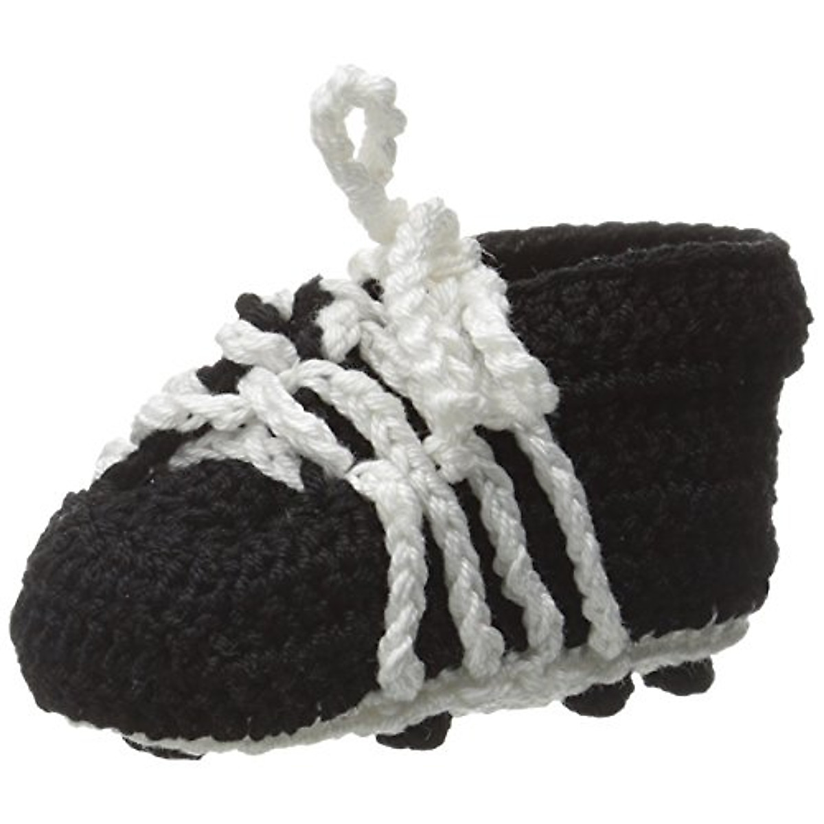 Jefferies Socks Baby-Boys Soccer Cleats Crochet Bootie, Black, Newborn