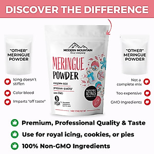 Meringue Powder (1 lb) For Royal Icing, Meringue Cookies, & Meringue for Pies - Perfect for Cookie Decorating - Create Incredible Royal Icing or Frosting for Sugar Cookies - Complete Mix - Non-GMO
