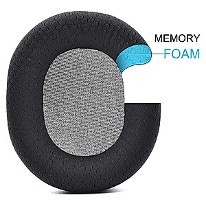 Arctis 3/5 / 7/9 Replacement Black Fabric Ear Pads Cushion Compatible with SteelSeries Arctis 3 / Arctis 5 / Arctis 7 Arctis 9 / Arctis 1 / Arctis pro Lossless Wireless Gaming Headset Headphone