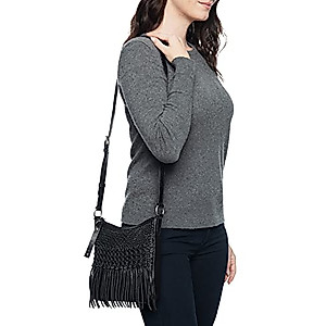 Frye Melissa Woven Swing Pack, Black