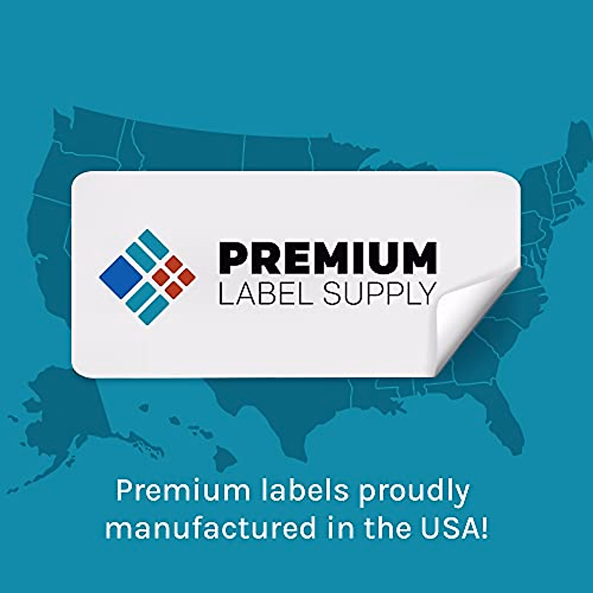 Premium Label Supply White Sticker Full Sheet Shipping Labels – 8.5" x 11" – Laser/Inkjet Compatible – (1 Label/Sheet), 100 Sheets - Letter Size