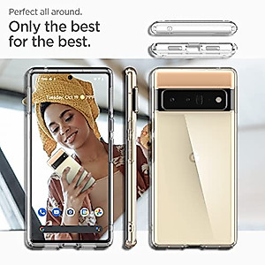 Spigen Ultra Hybrid [Anti-Yellowing Technology] Designed for Google Pixel 6 Pro Case (2021) - Crystal Clear