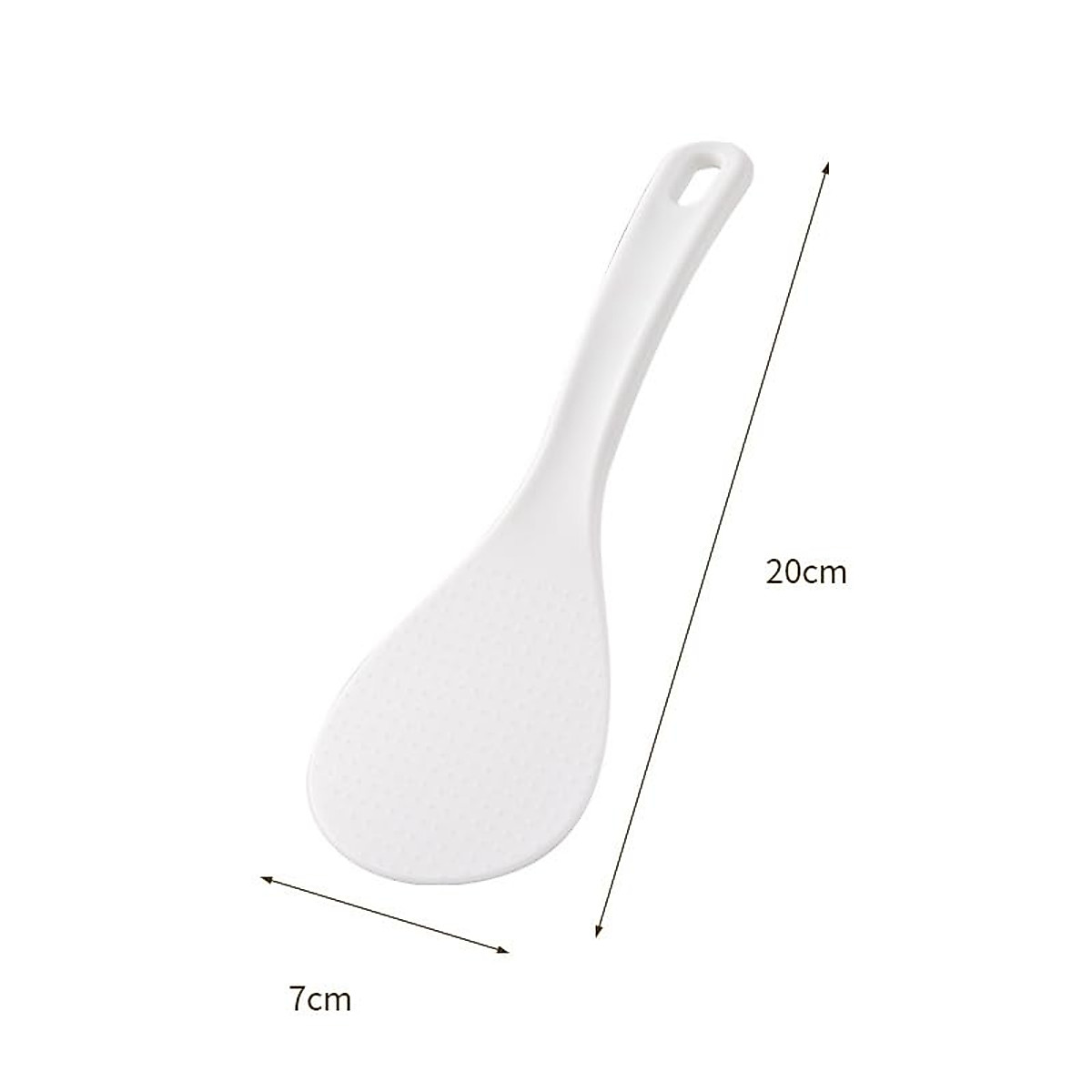 2 Pieces Plastic Rice Paddle Rice Spoon Scooper Rice Cooker Spoon Rice Scooper Rice Ladle Paddle Rice Scoop Spoon, White, 20 x 7cm