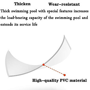 Inflatable swimming pool Blow Up Kiddie Pool,Inflatable Kiddie Pools Outdoor, Family Lounge Pool Garden, Cute Cartoon Shape Ocean Ball Pool, Summer Water Party ( Color : Blue , Size : 5.93.3ft )