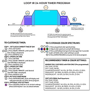 Current USA 36-48" Inch Orbit Marine LED Saltwater Reef Marine Aquarium Light | 24 Hour IR Lighting & eFlux Wave Pump Control | Adjustable Color Spectrum for Fish Tank (4102)