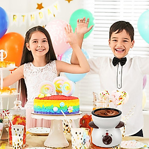 Mini Chocolate Melting Pot, Chocolate Fondue Fountain, 8.79OZ Warmer Machine for Milk Chocolate, Cheese, Butter, Candy (White)