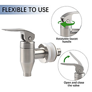 GWENBHMTOOL Beverage Dispenser Spigot Stainless Steel Push Style Spigot Water Dispenser Replacement Faucet for Sun Tea, Water, Juice or Various Drinks