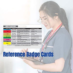Order of Blood Draw Horizontal Badge Card - Resource for Nurses, Nursing Clinicals and RN Students - Nursing School Supplies and Accessories - Made of Durable Plastic