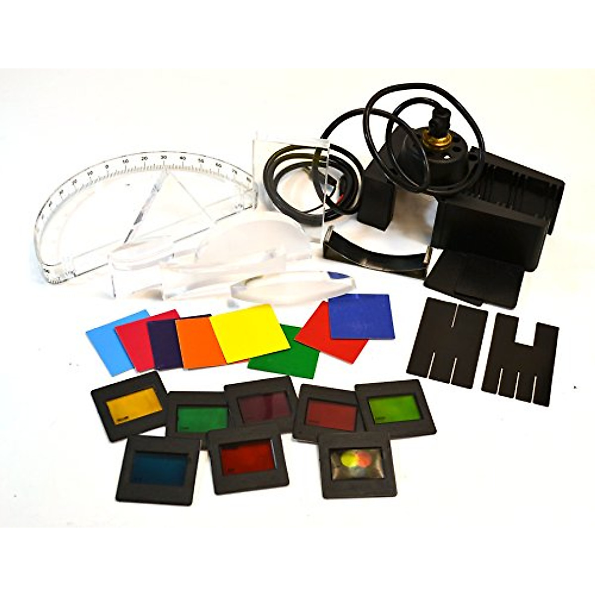 Student Optics Kit - Light Box & 27 Optical Components - Eisco Labs
